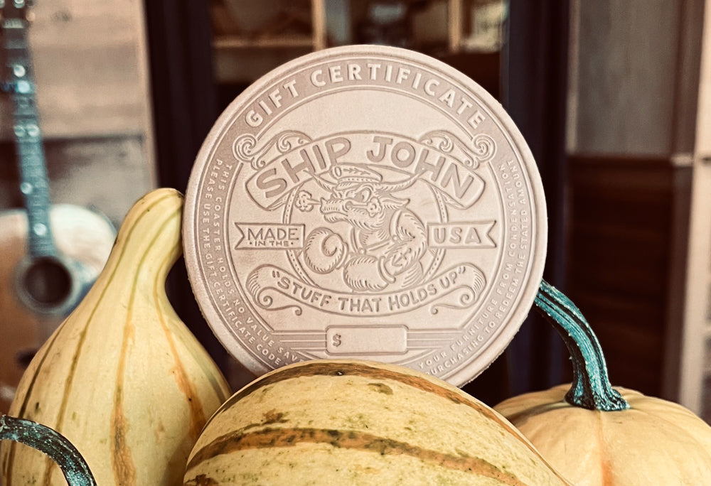 Ship John Gift Certificate - Leather Coaster